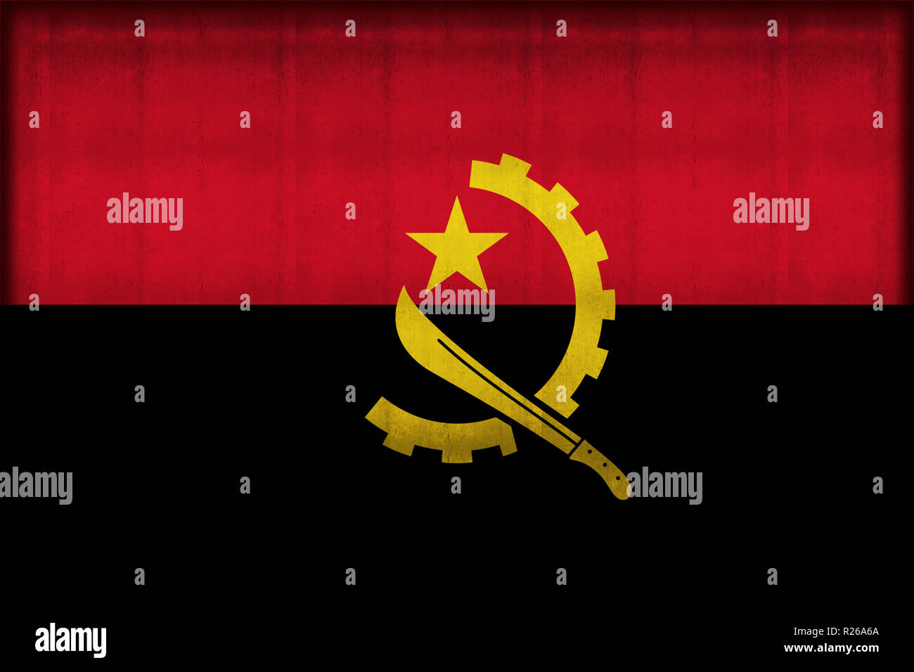 Angola rusty flag illustration. Usable for background and texture Stock ...