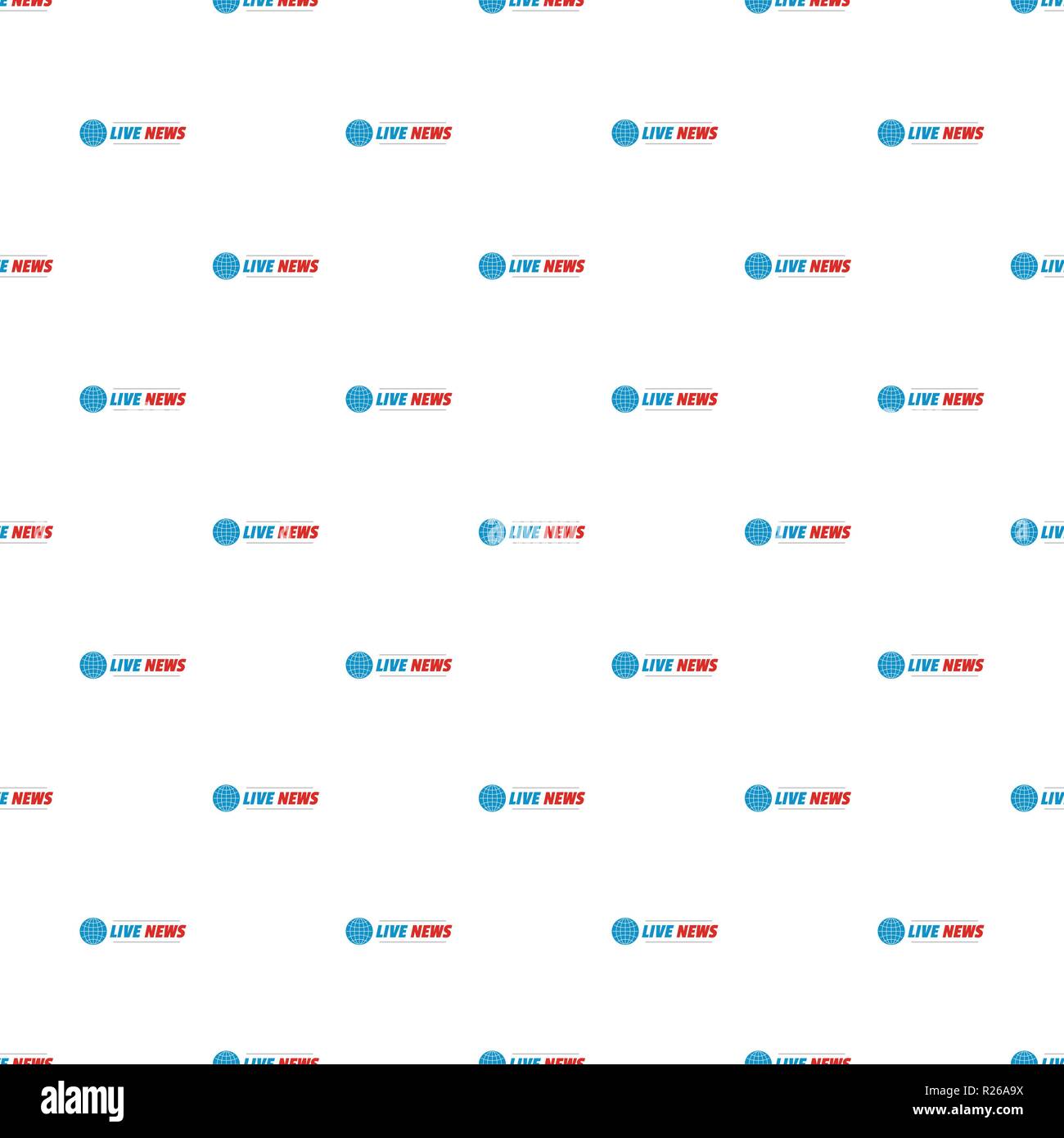 Live news program pattern Stock Vector Images - Alamy