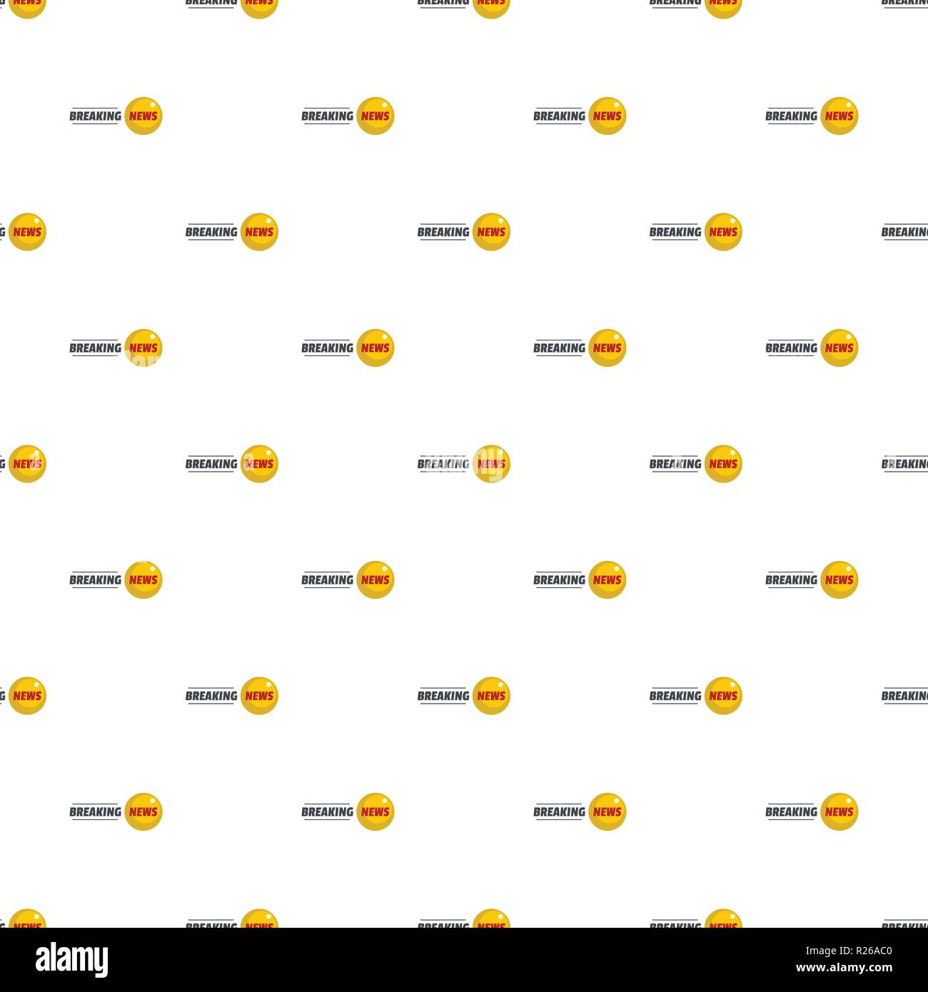 Breaking news pattern seamless in flat style for any design Stock ...