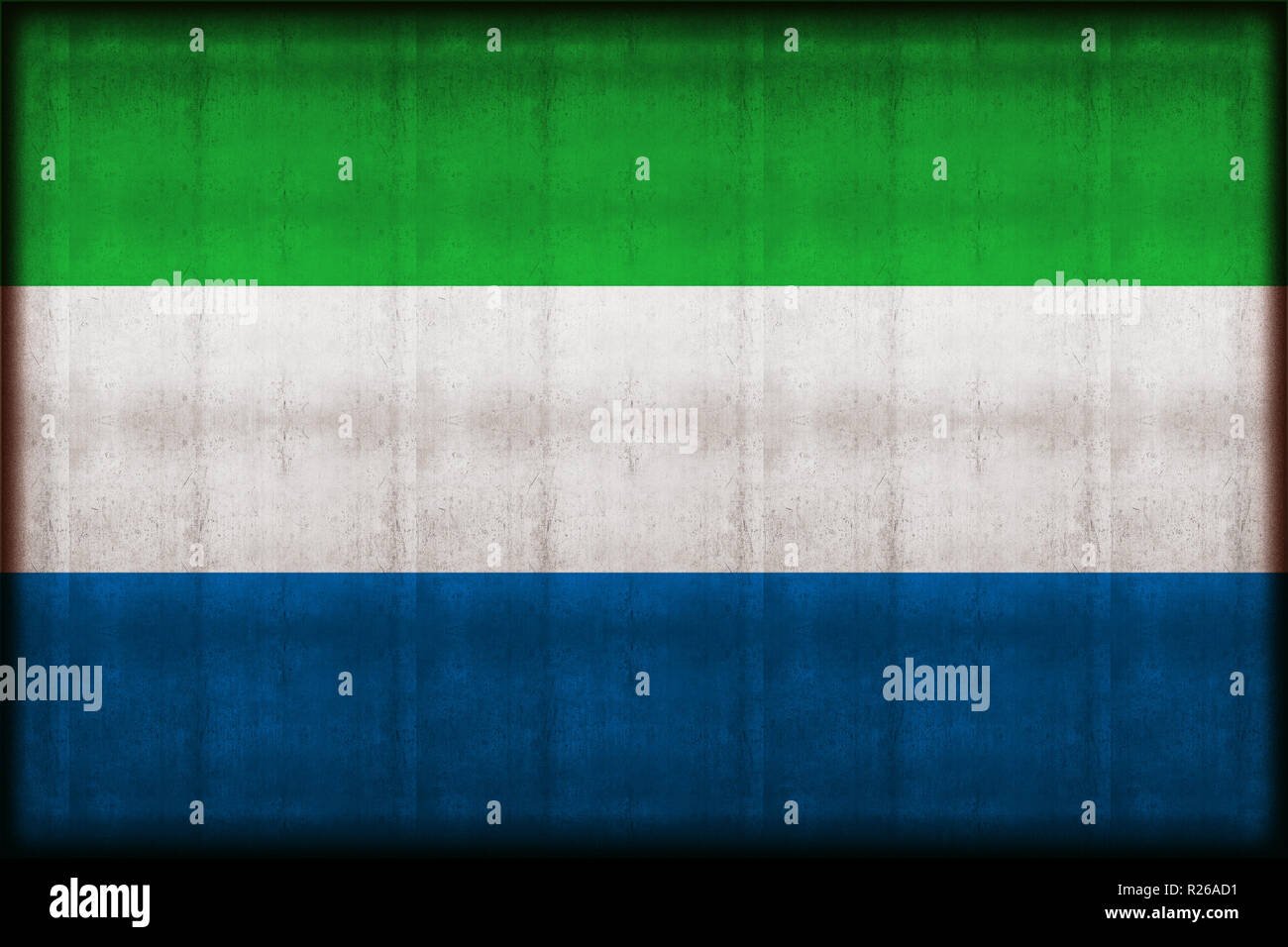 Sierra Leone rusty flag illustration. Usable for background and texture ...