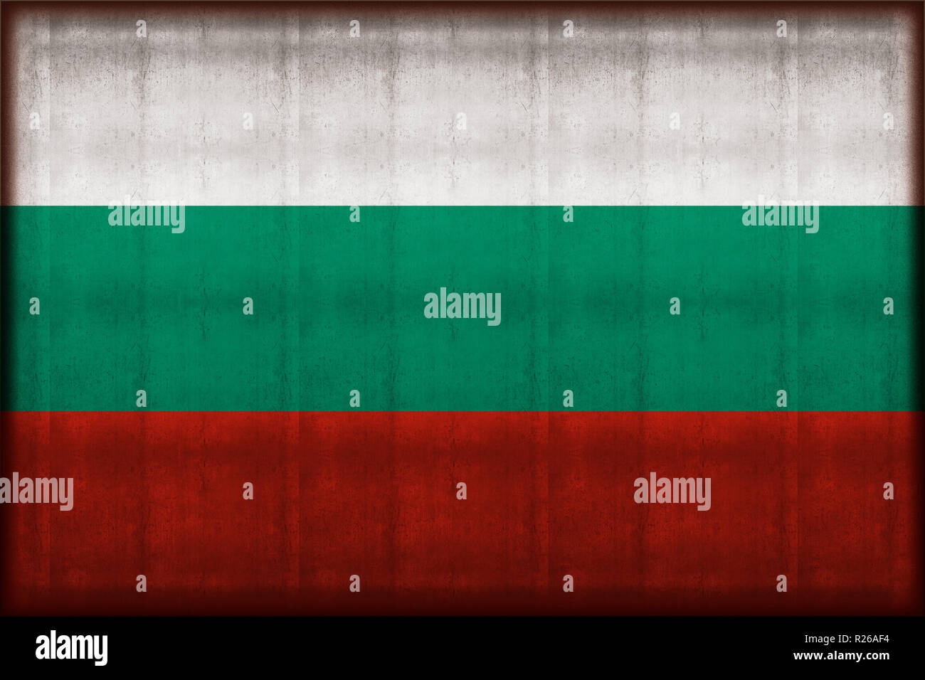 Bulgaria rusty flag illustration. Usable for background and texture ...
