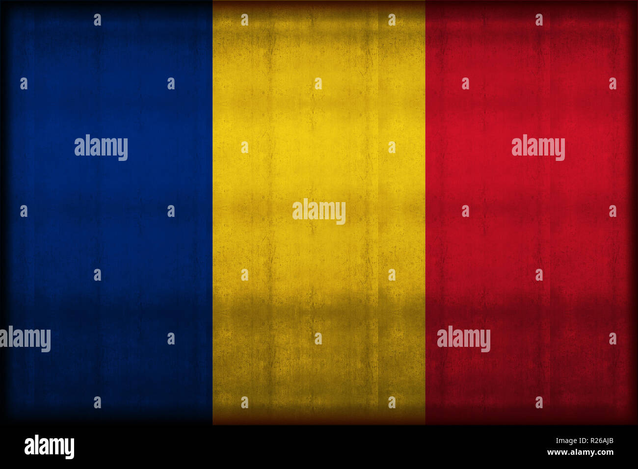 Romania rusty flag illustration. Usable for background and texture ...