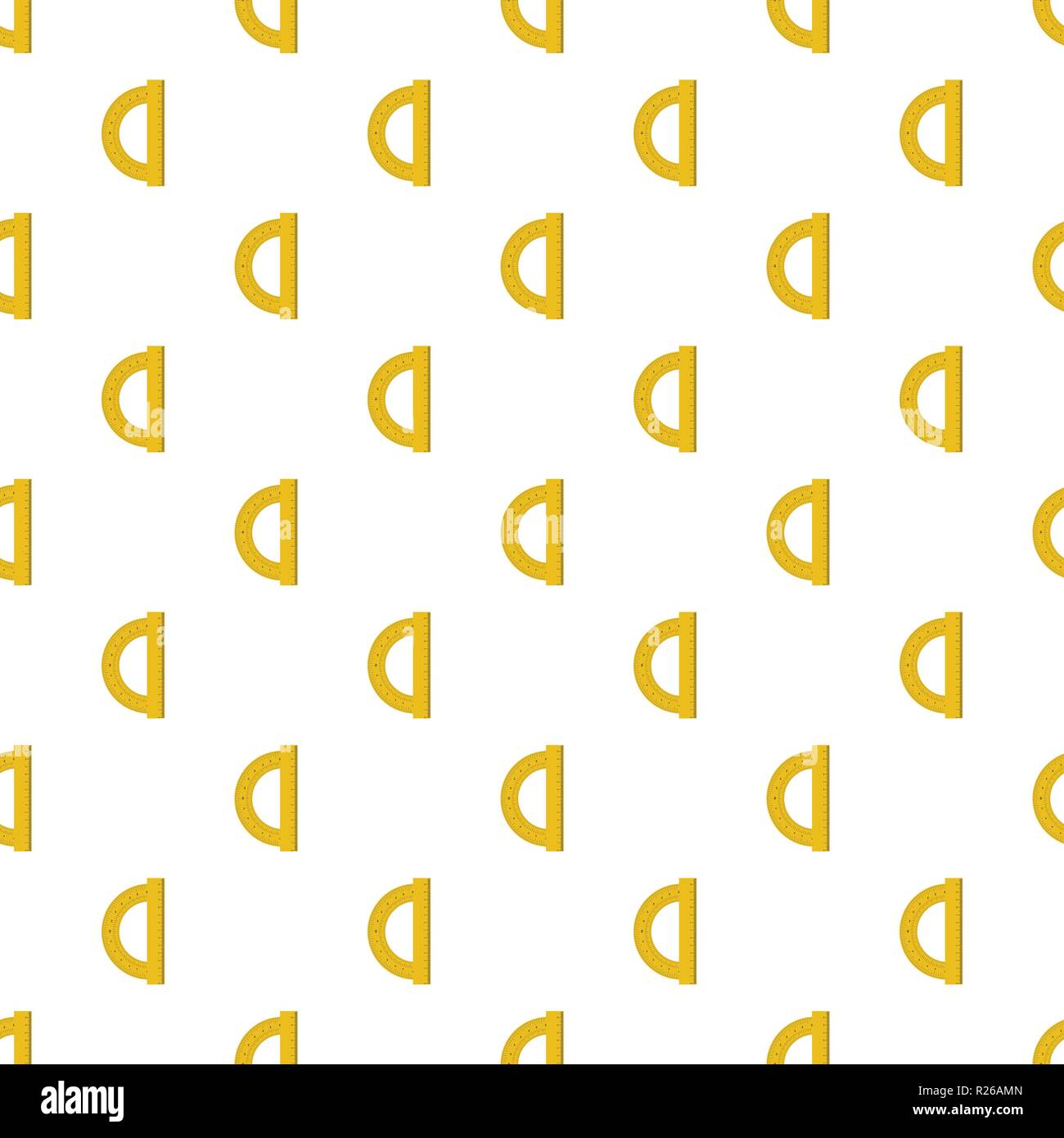 Yellow protractor pattern seamless in flat style for any design Stock ...