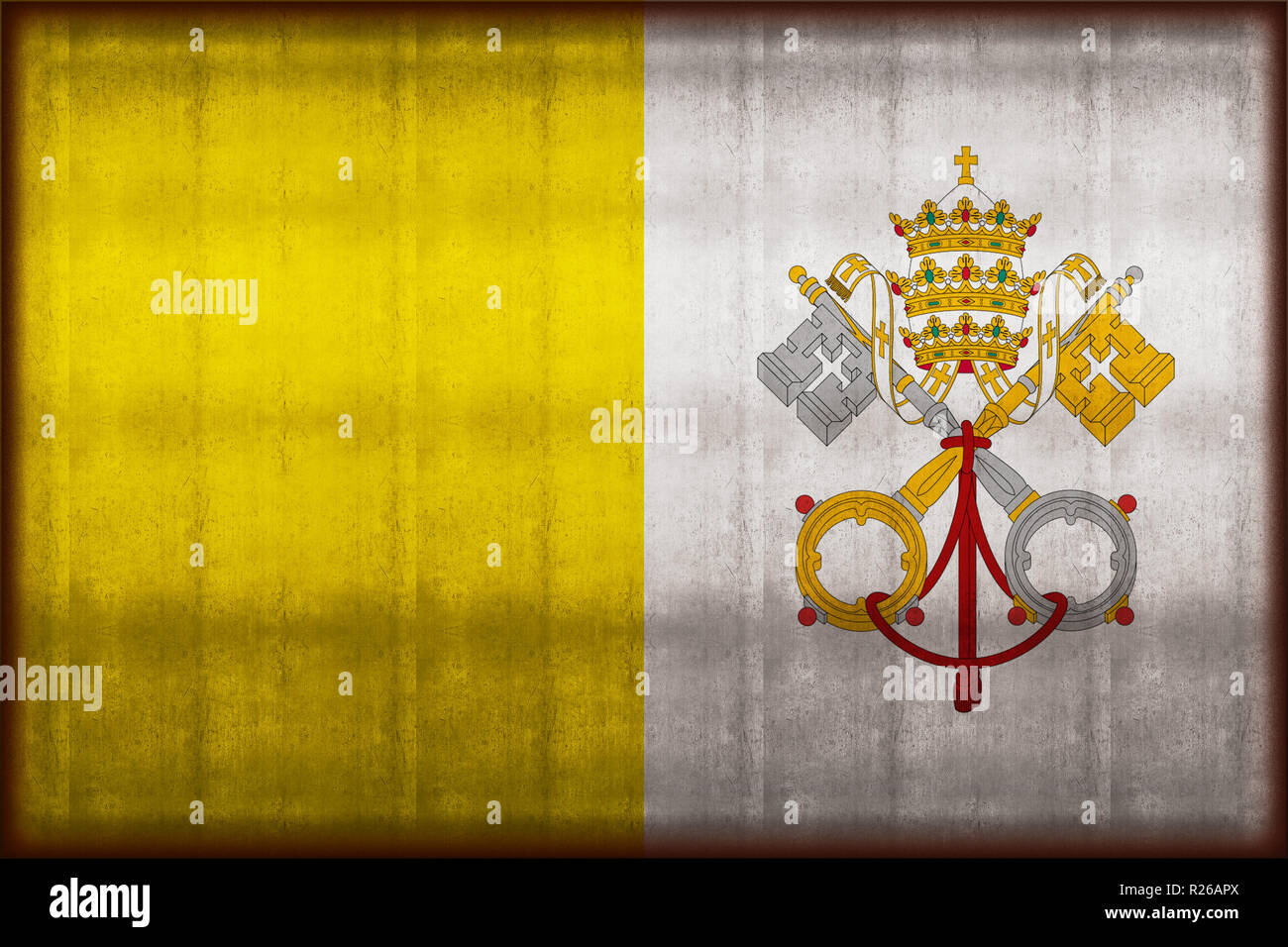 Vatican rusty flag illustration. Usable for background and texture ...
