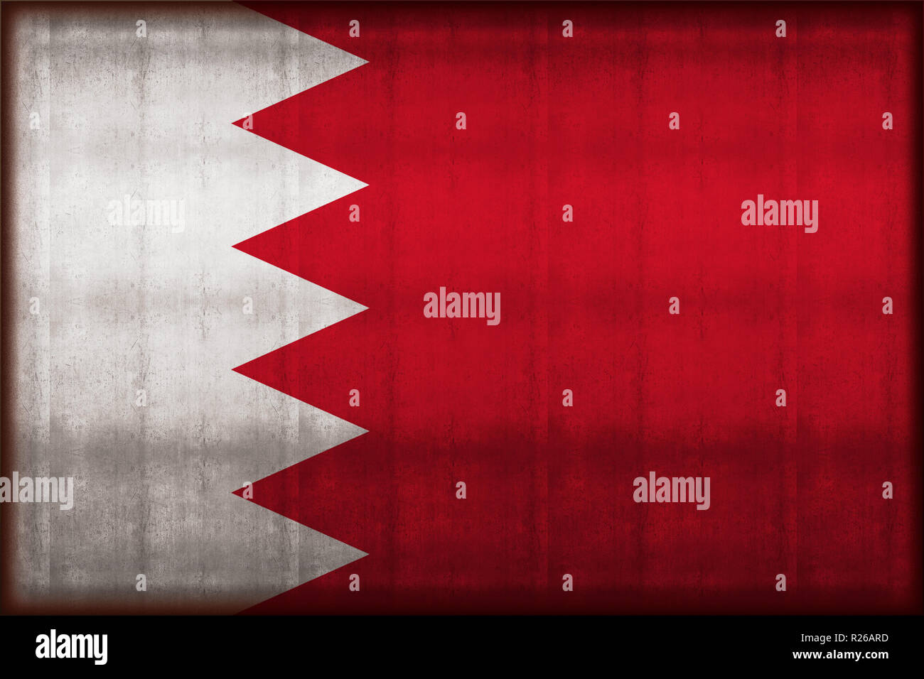 Bahrain rusty flag illustration. Usable for background and texture ...