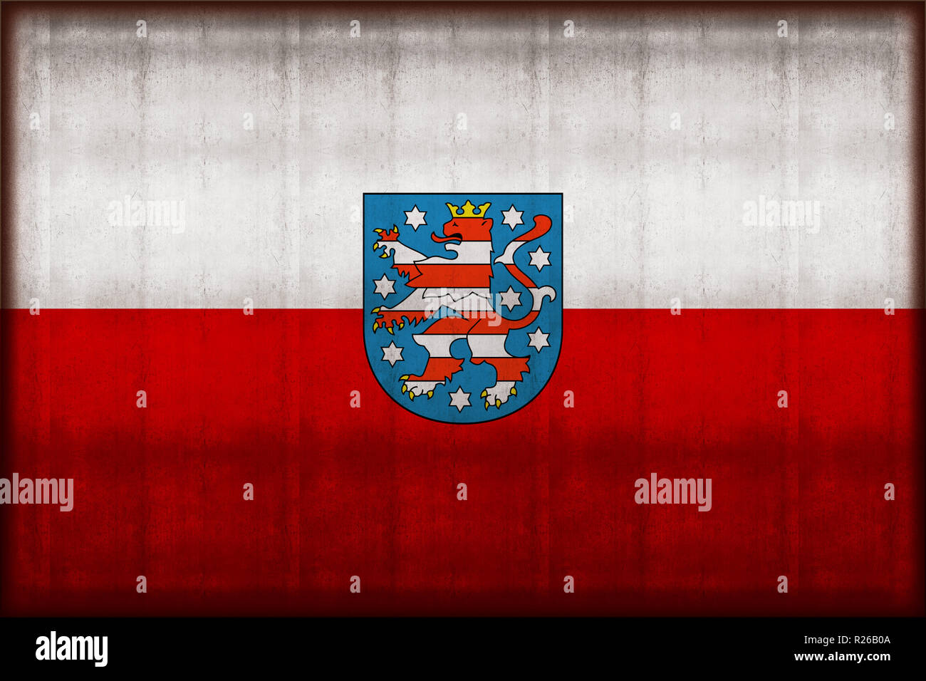 Thuringia rusty flag illustration. Usable for background and texture ...