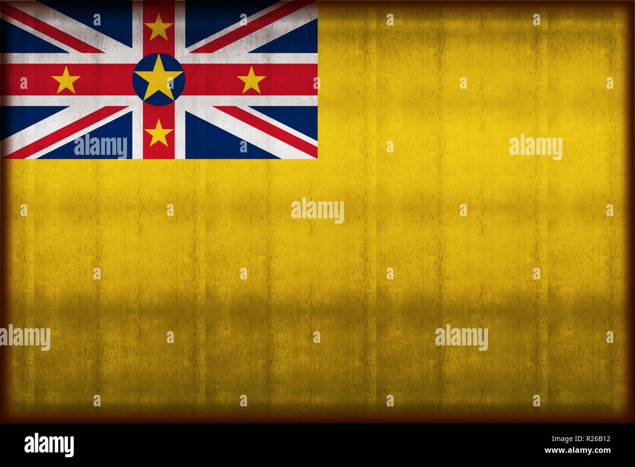 Niue rusty flag illustration. Usable for background and texture Stock ...