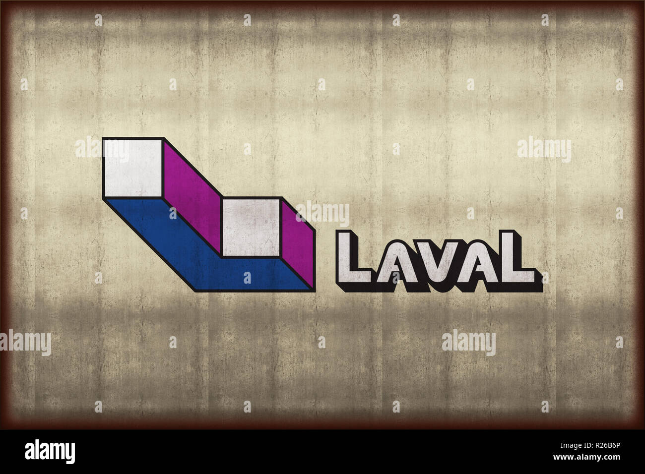 Laval Quebec rusty flag illustration. Usable for background and texture ...