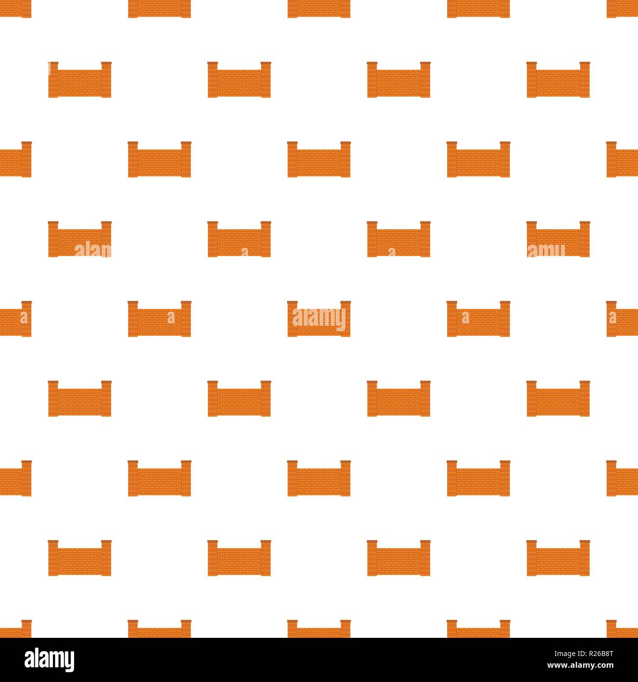 Fence of brick pattern seamless in flat style for any design Stock ...