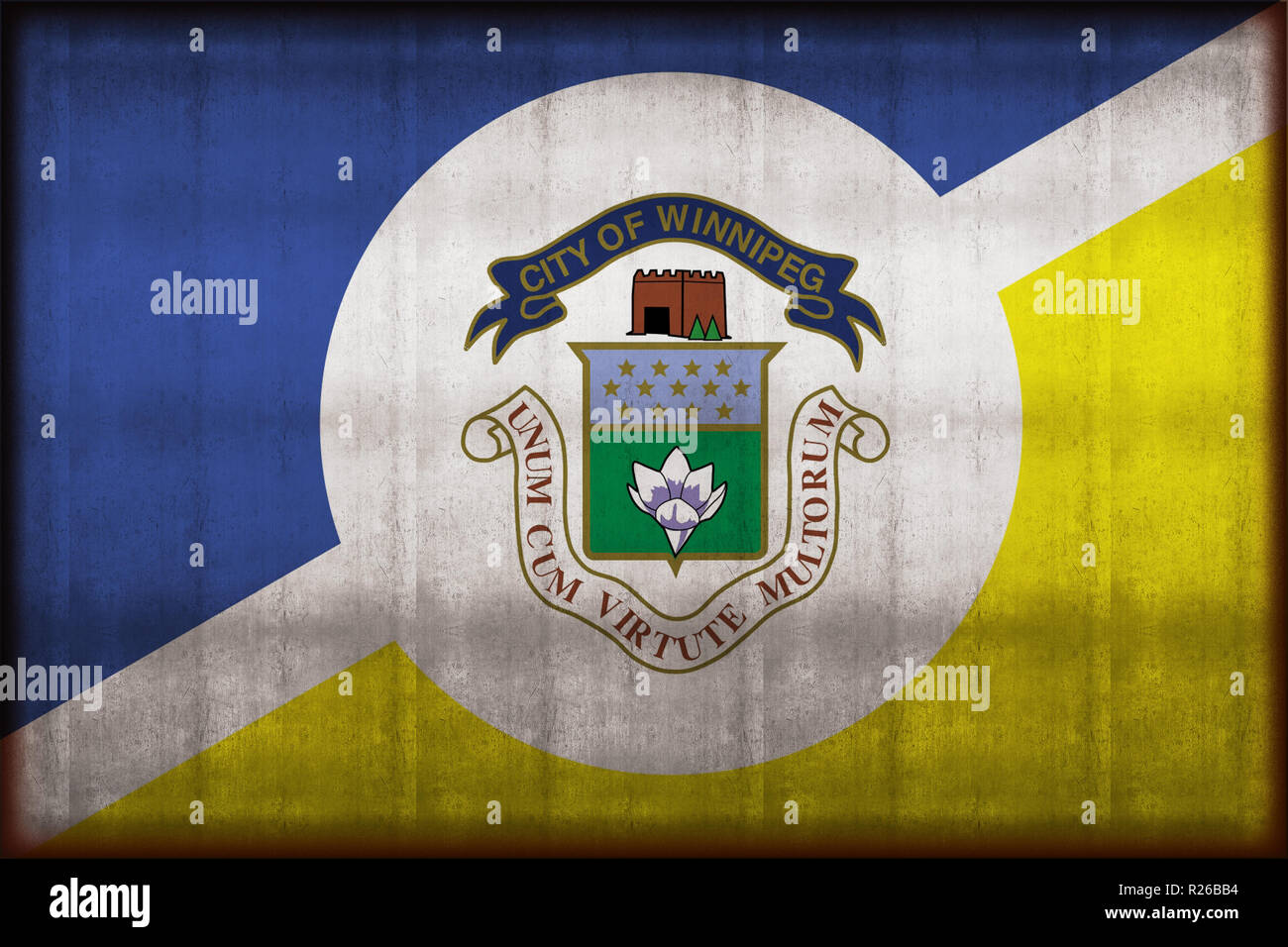 Winnipeg rusty flag illustration. Usable for background and texture ...