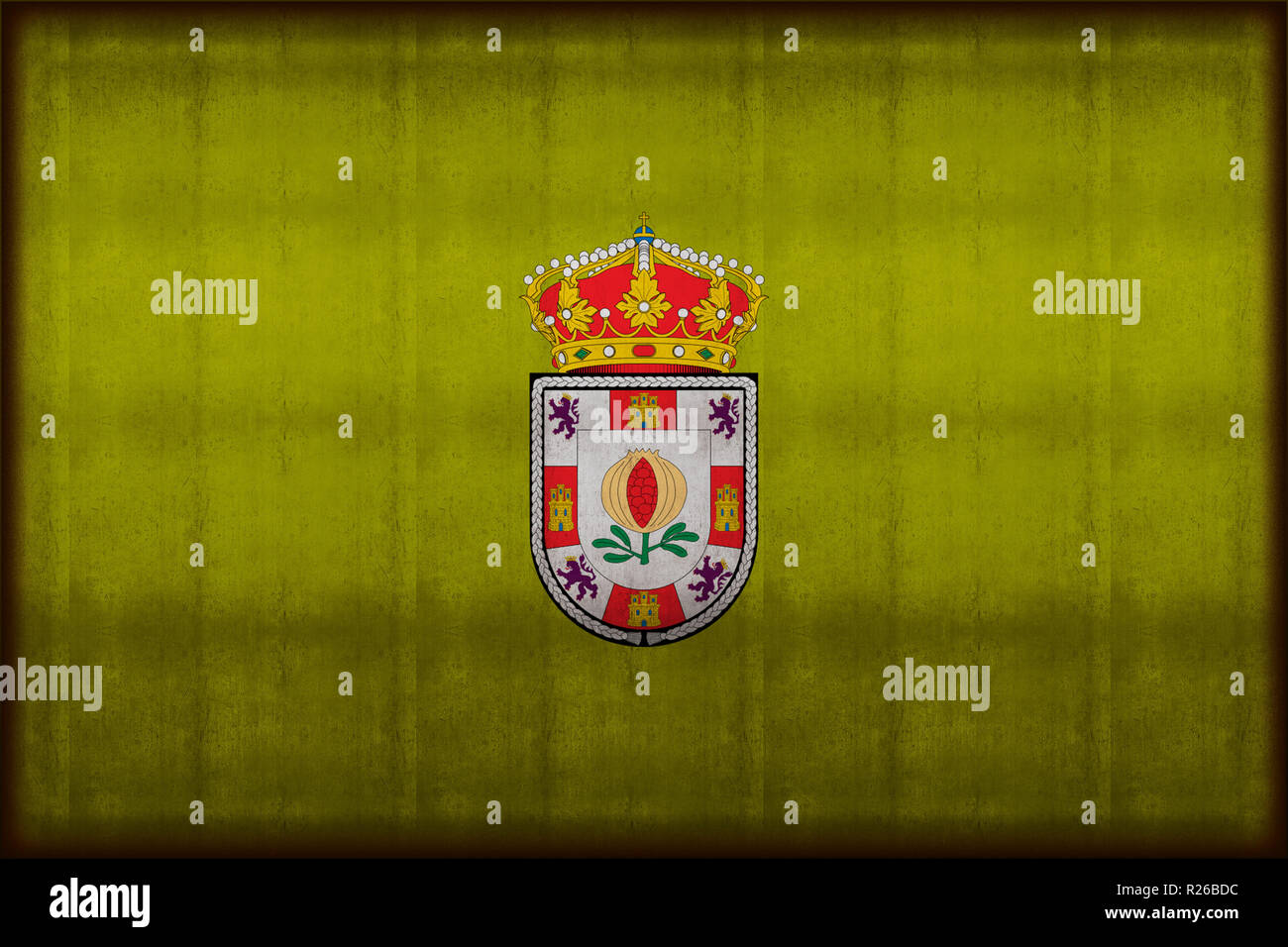 Granada rusty flag illustration. Usable for background and texture ...