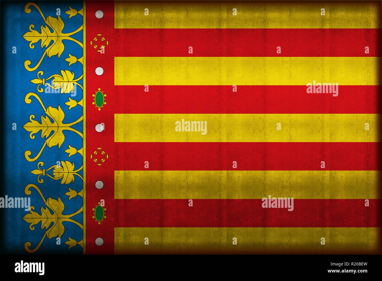 Valencia rusty flag illustration. Usable for background and texture ...