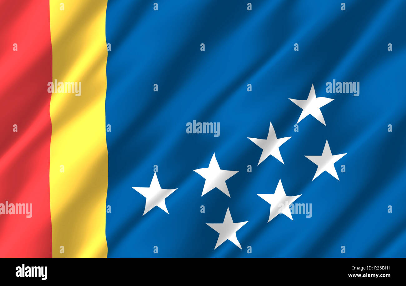 Durham North Carolina 3D waving flag illustration. Texture can be used ...