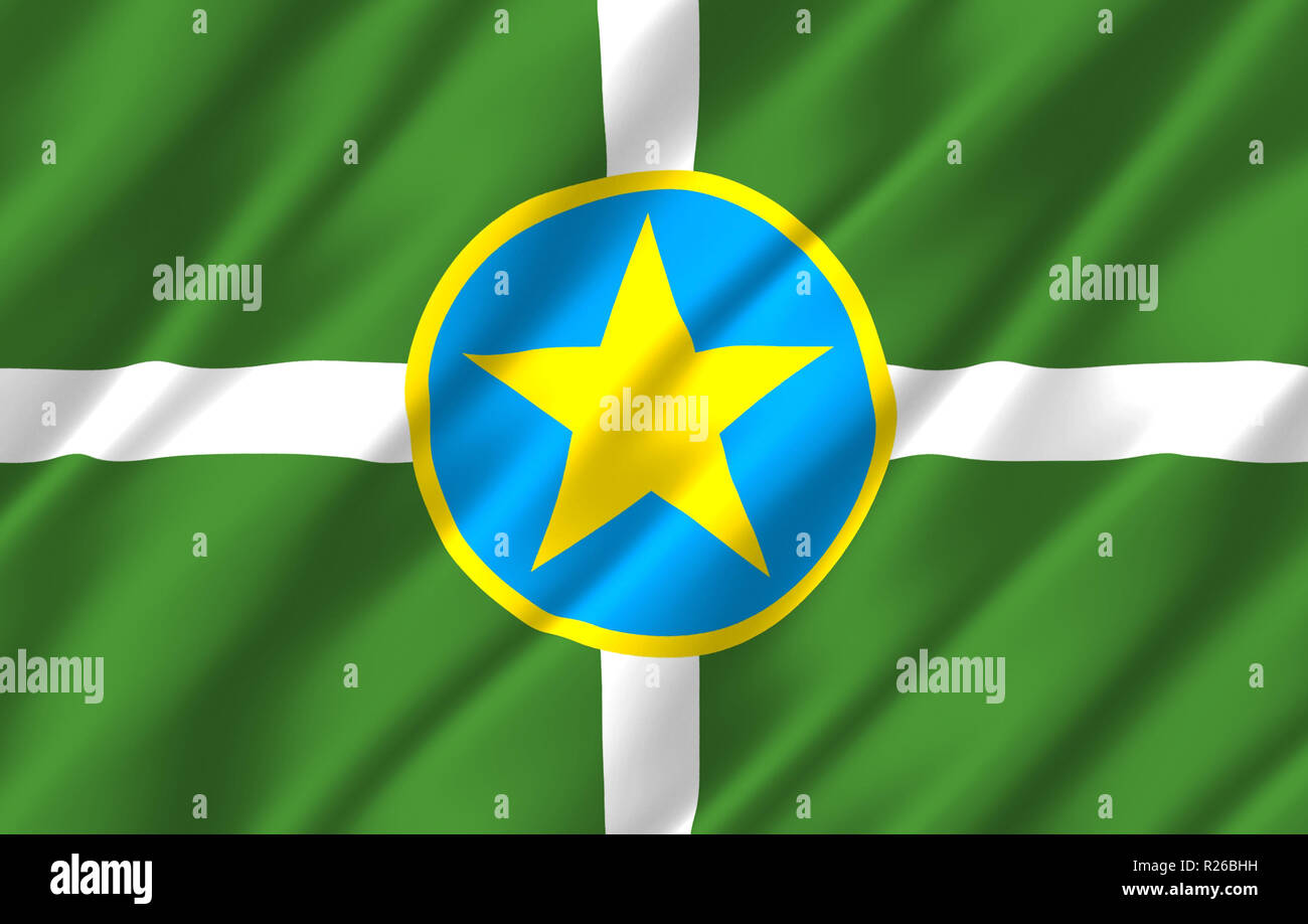 Jackson Mississippi 3D waving flag illustration. Texture can be used as ...