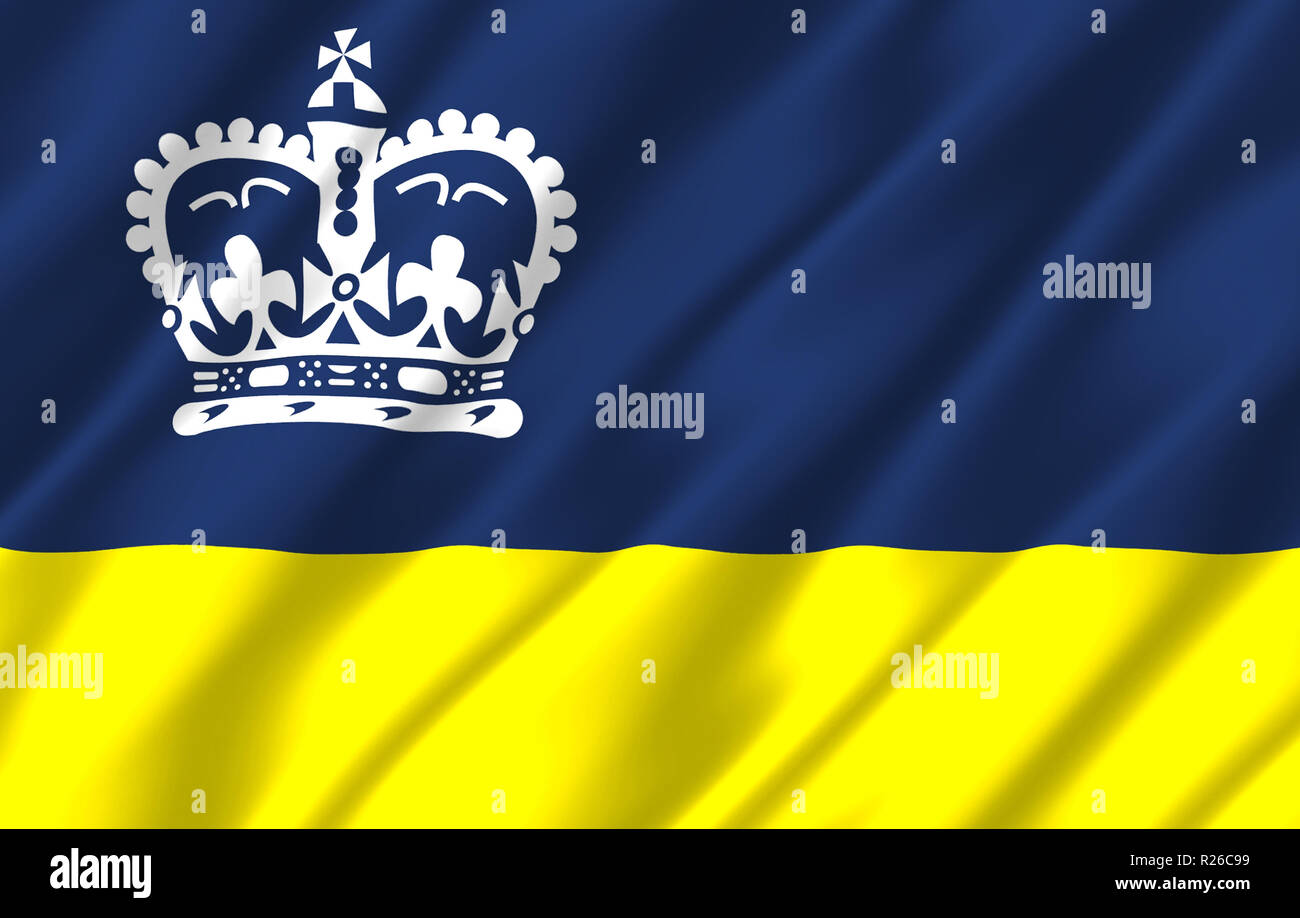 Regina Saskatchewan 3D waving flag illustration. Texture can be used as ...