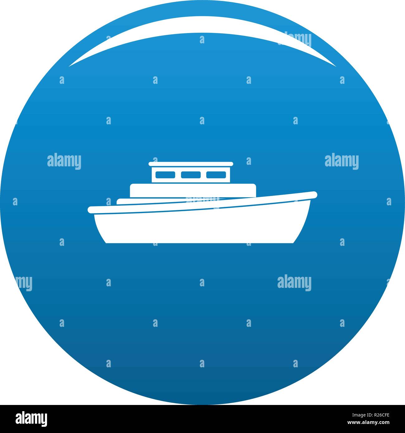 Ship design icon vector blue circle isolated on white background Stock ...
