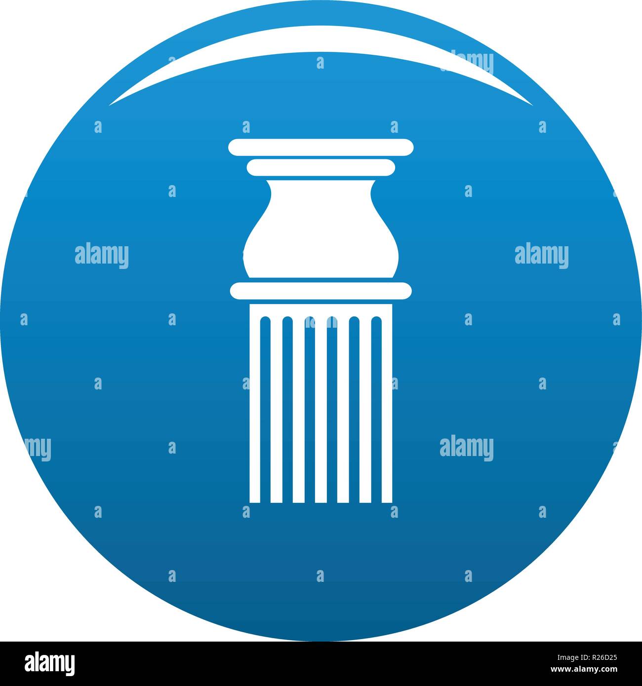 Classical column icon vector blue circle isolated on white background ...