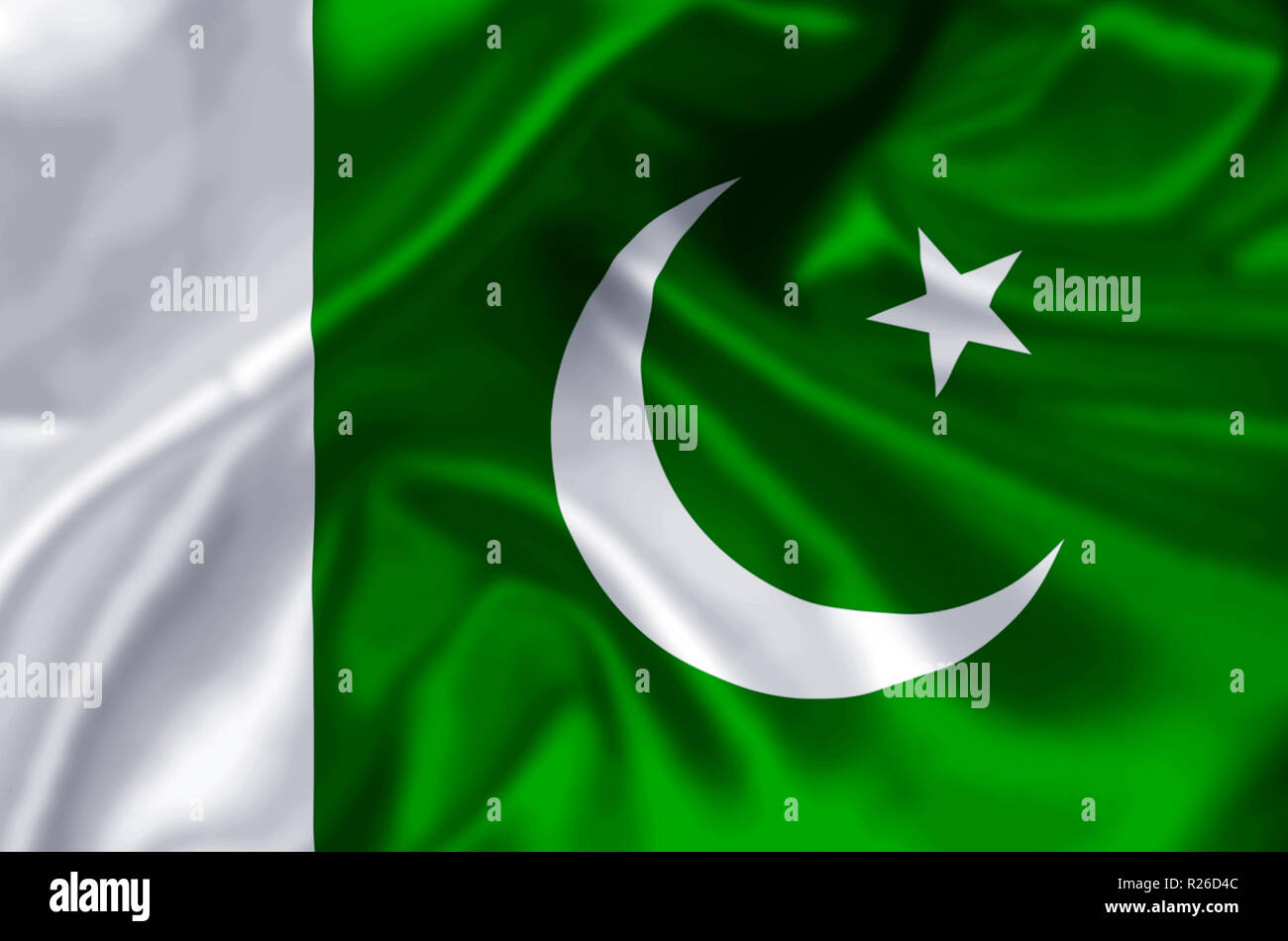 Pakistan waving and closeup flag illustration. Perfect for background ...