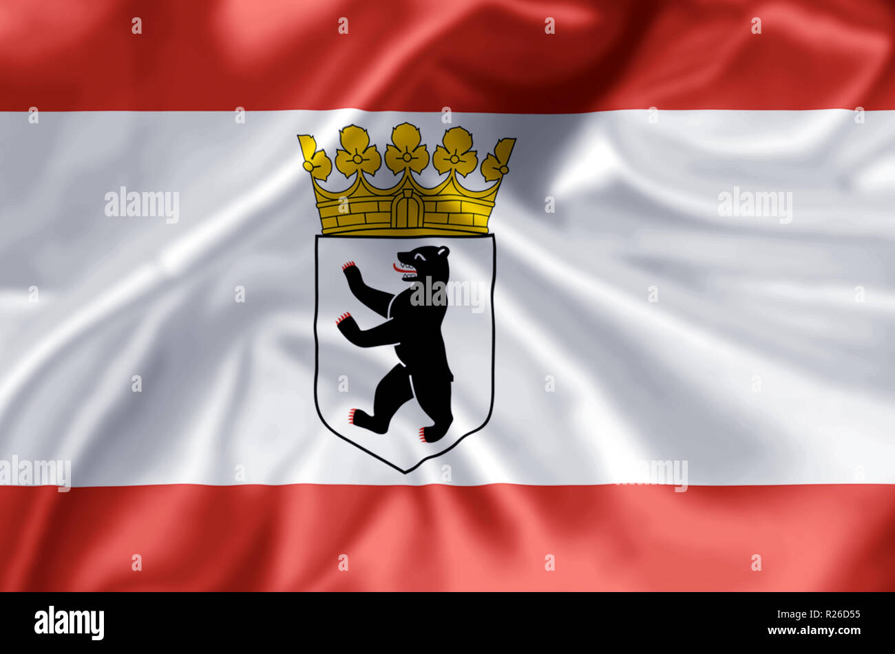 Berlin waving and closeup flag illustration. Perfect for background or ...