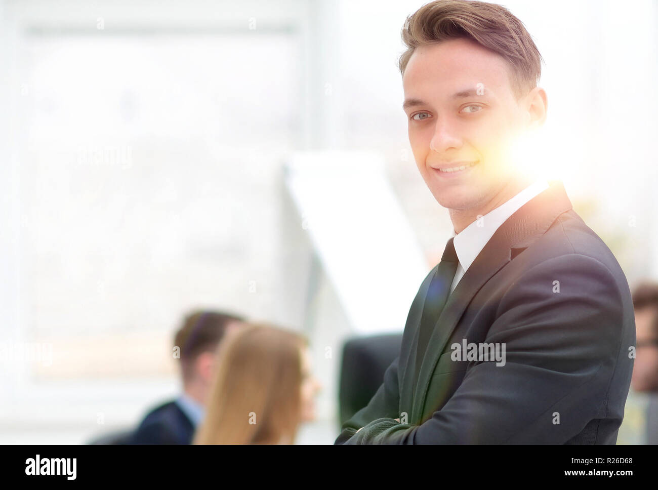 practitioner on the background of business team Stock Photo - Alamy