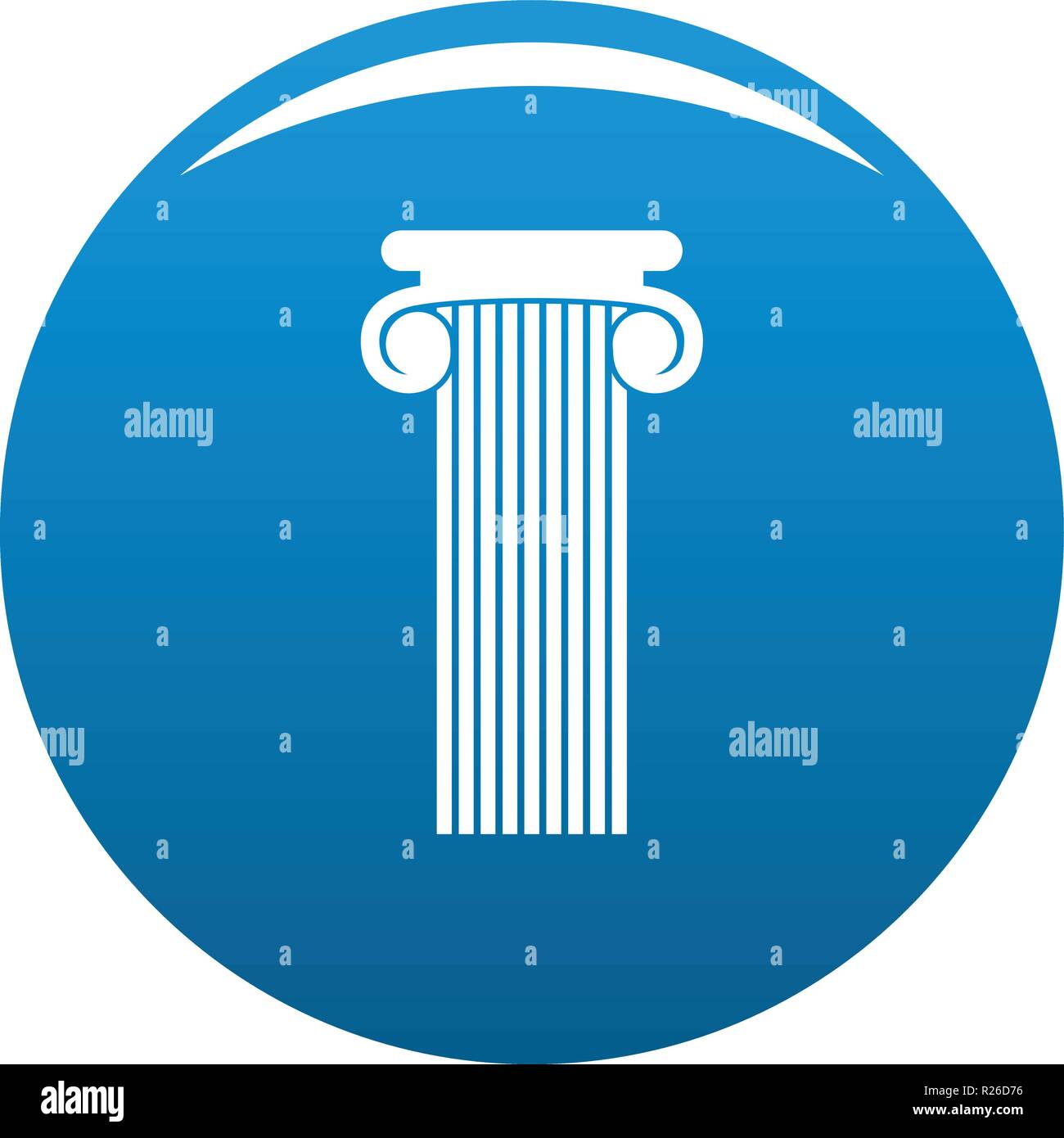 Roman column icon vector blue circle isolated on white background Stock ...