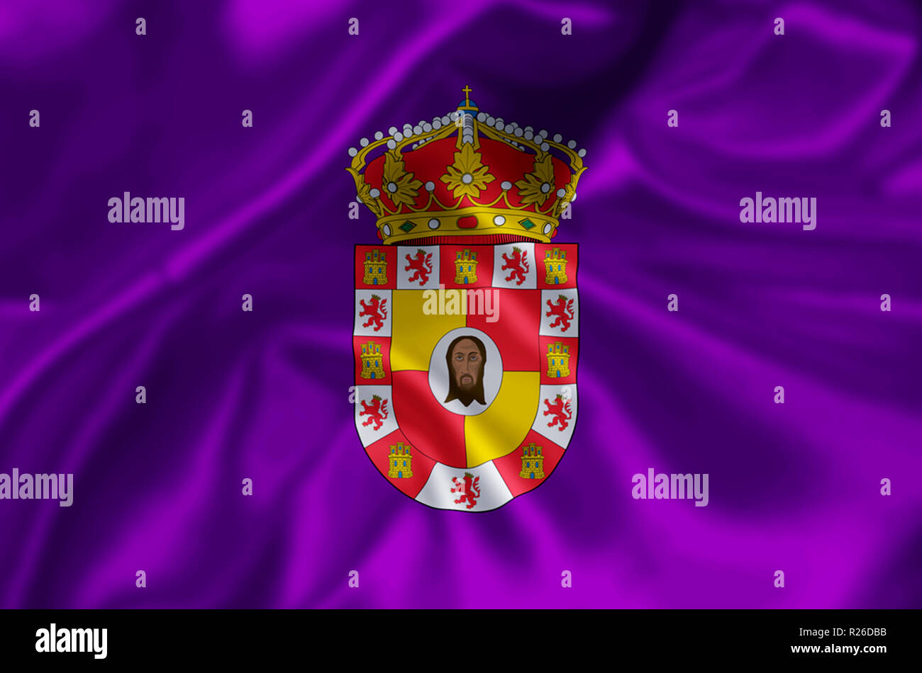 Jaen waving and closeup flag illustration. Perfect for background or ...