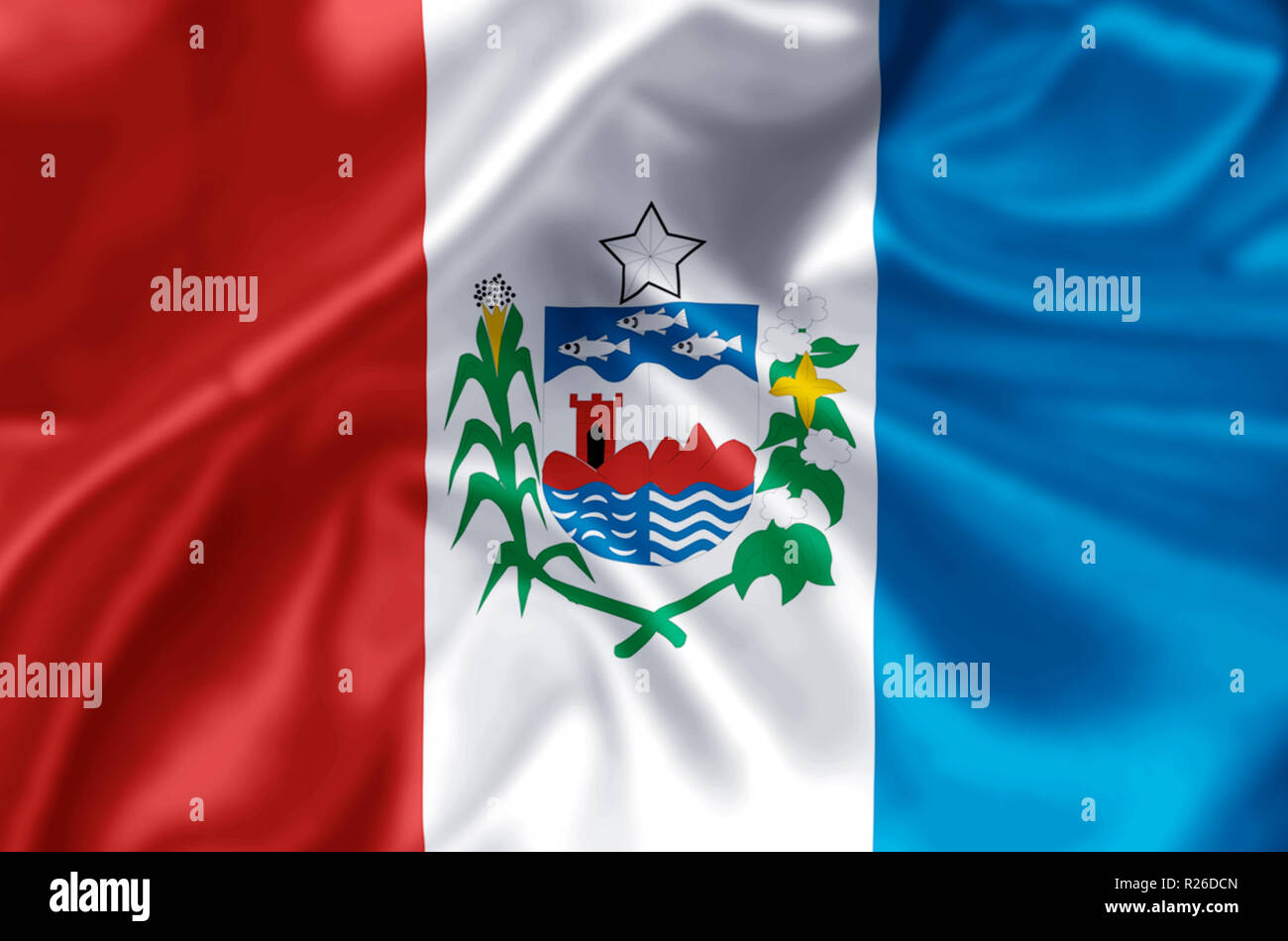 Alagoas waving and closeup flag illustration. Perfect for background or ...