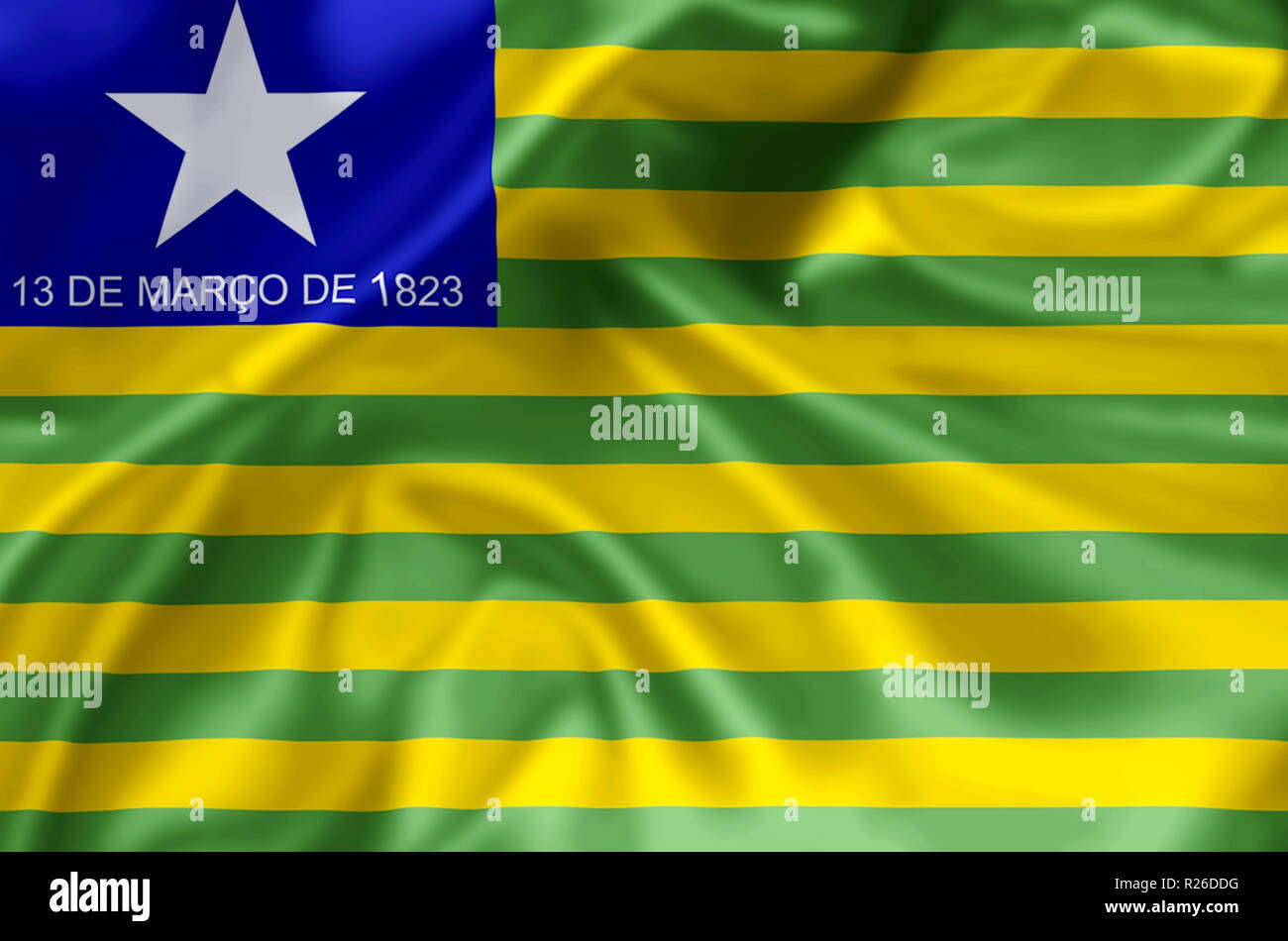 Piaui waving and closeup flag illustration. Perfect for background or ...