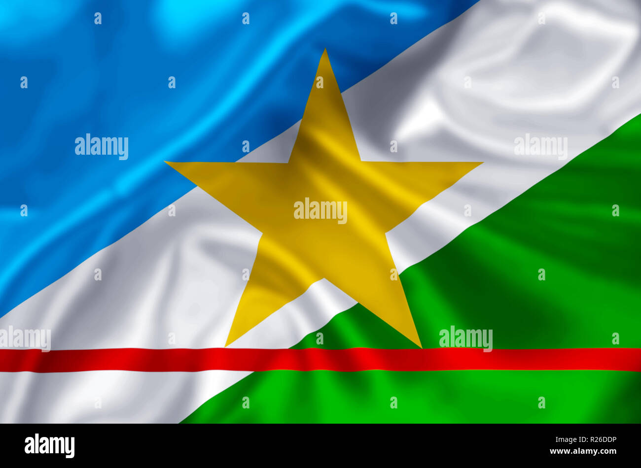 Roraima waving and closeup flag illustration. Perfect for background or ...