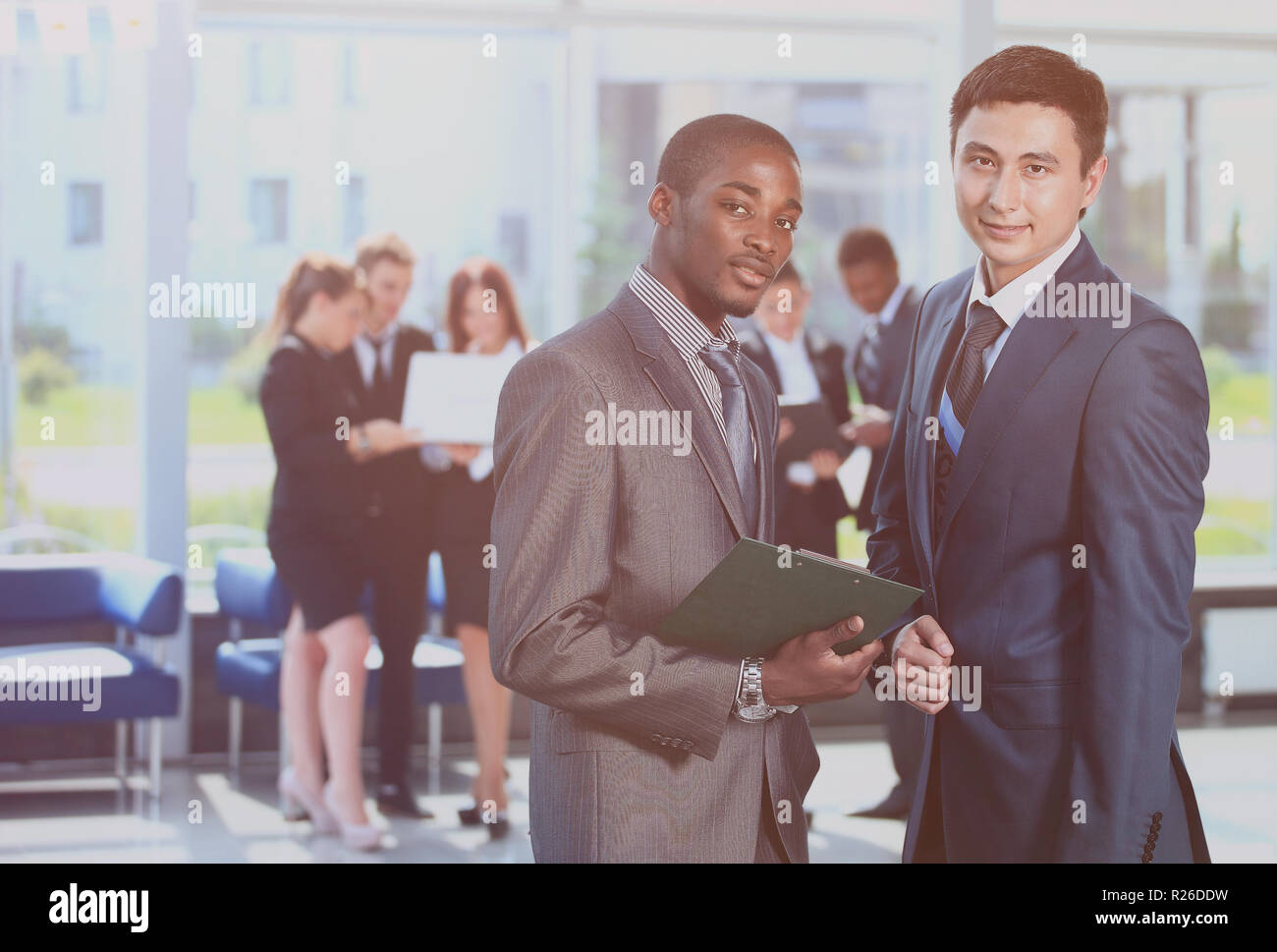 Two businessmen discussing - Isolated studio picture in high resolution ...