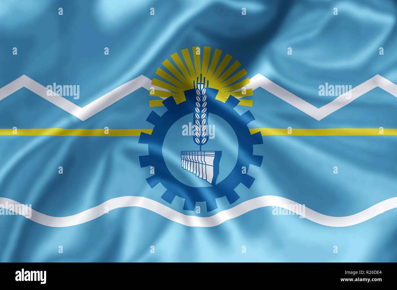 Chubut waving and closeup flag illustration. Perfect for background or ...