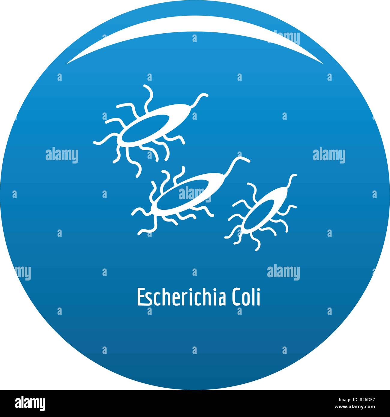Escherichia Coli icon vector blue circle isolated on white background ...