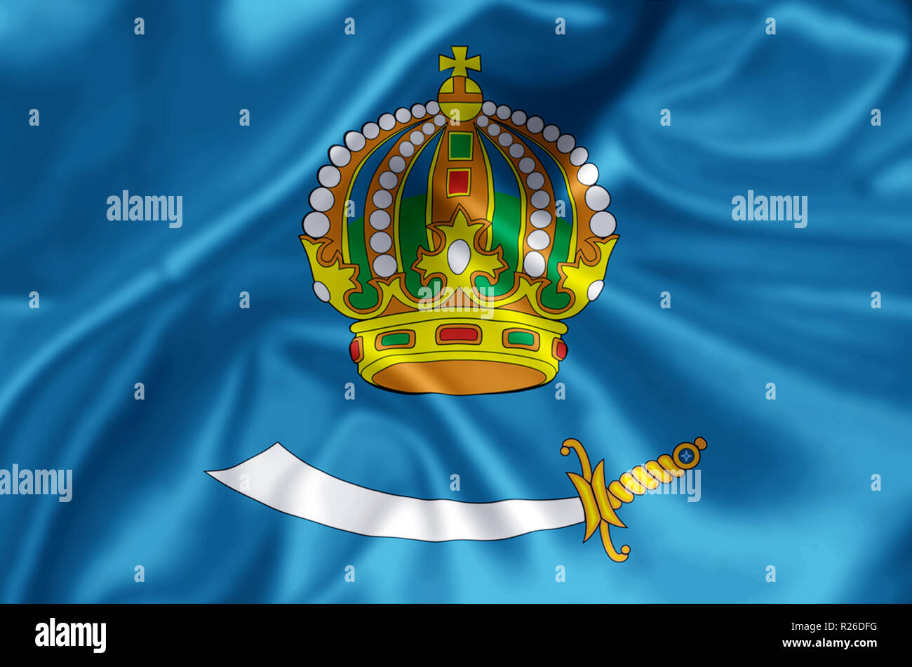 Astrakhan waving and closeup flag illustration. Perfect for background ...