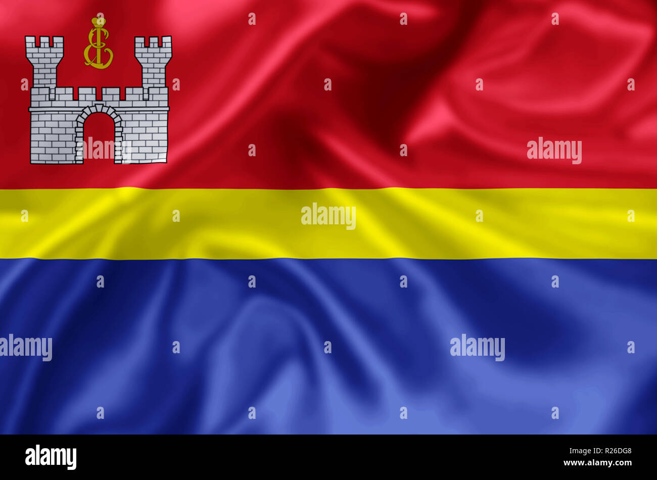 Kaliningrad waving and closeup flag illustration. Perfect for ...