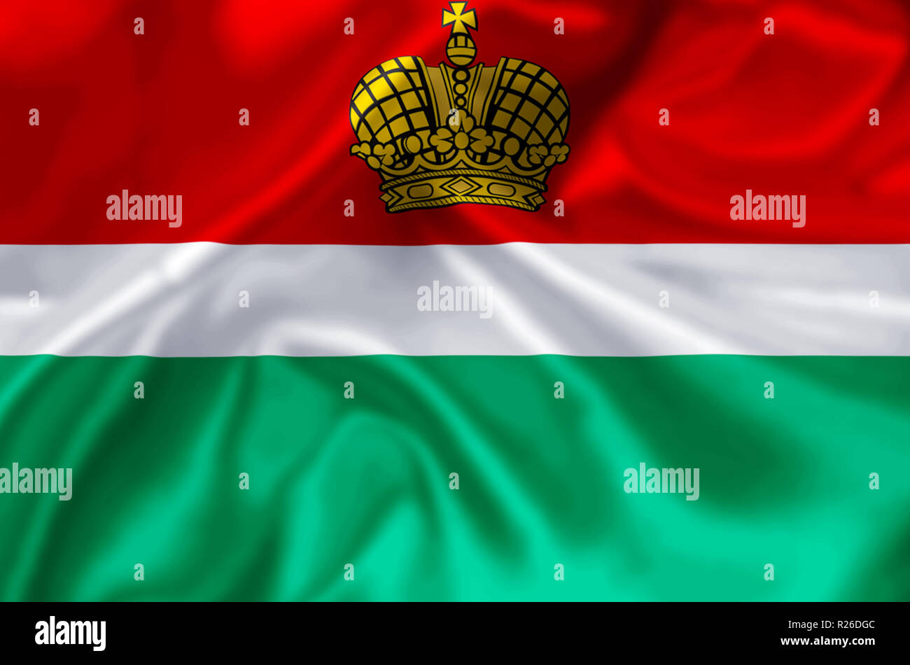 Kaluga waving and closeup flag illustration. Perfect for background or ...