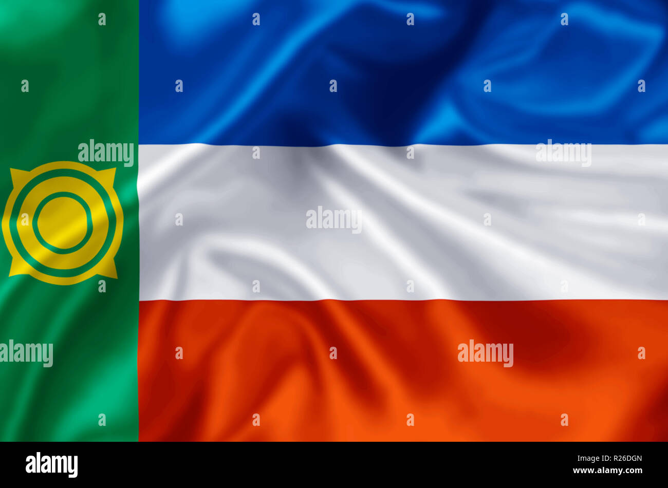 Khakassia waving and closeup flag illustration. Perfect for background ...