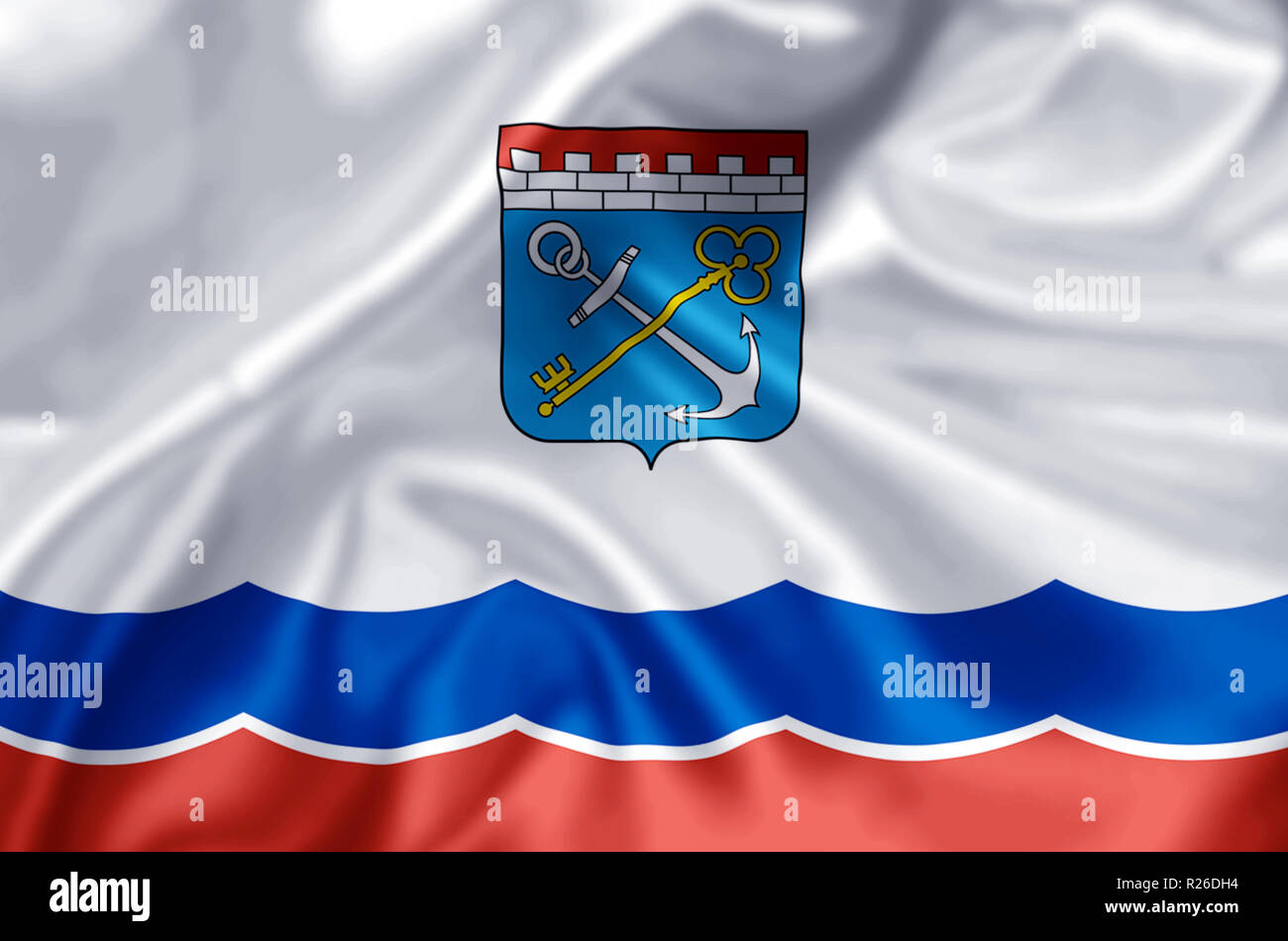 Leningrad waving and closeup flag illustration. Perfect for background ...