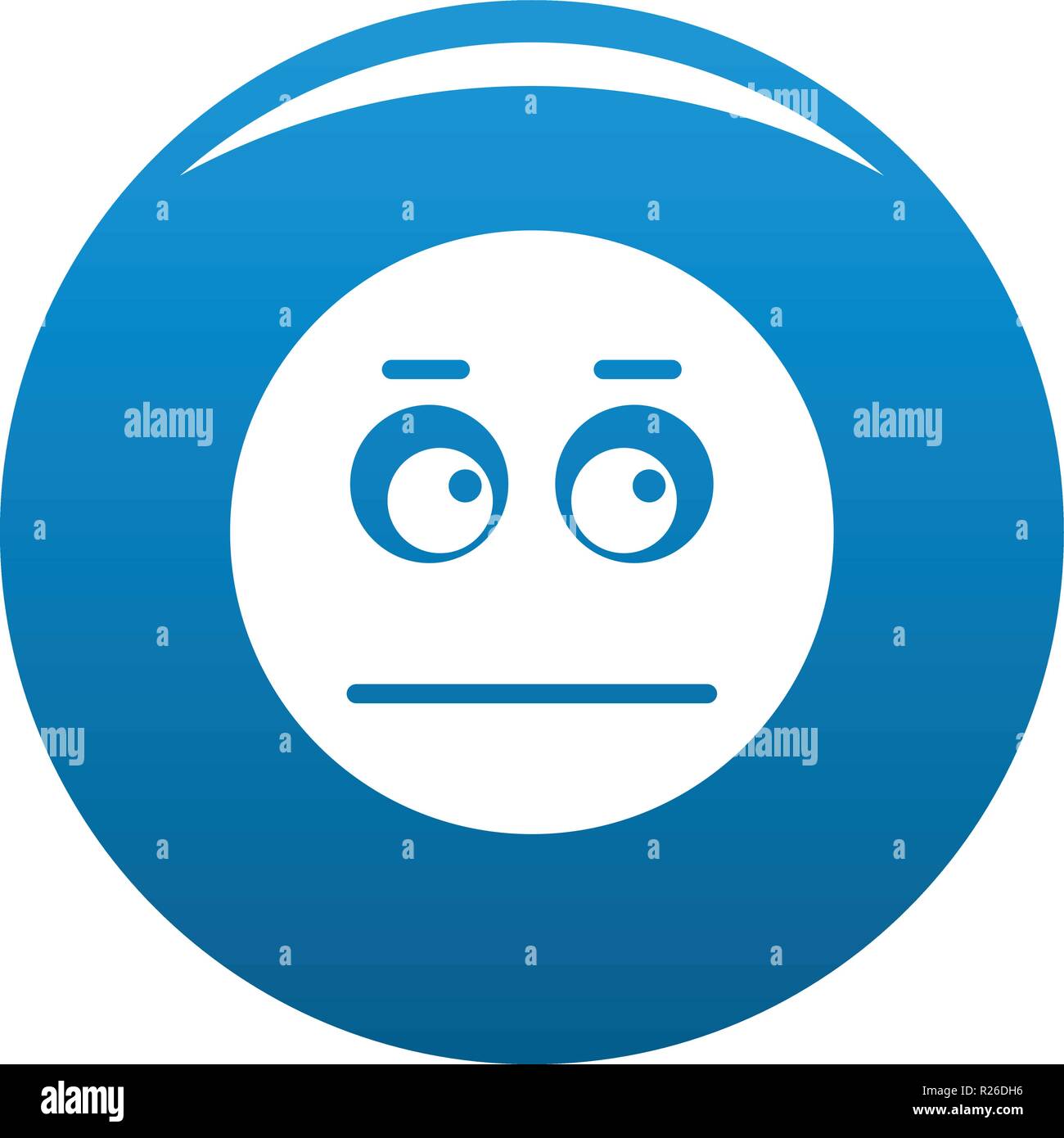 Smile icon vector blue circle isolated on white background Stock Vector ...