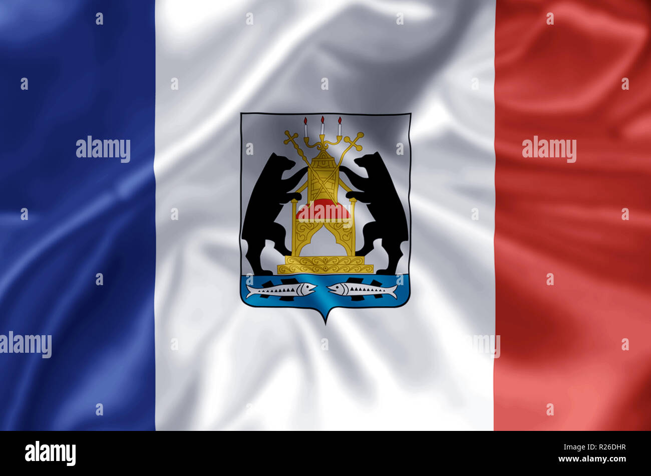 Novgorod waving and closeup flag illustration. Perfect for background ...