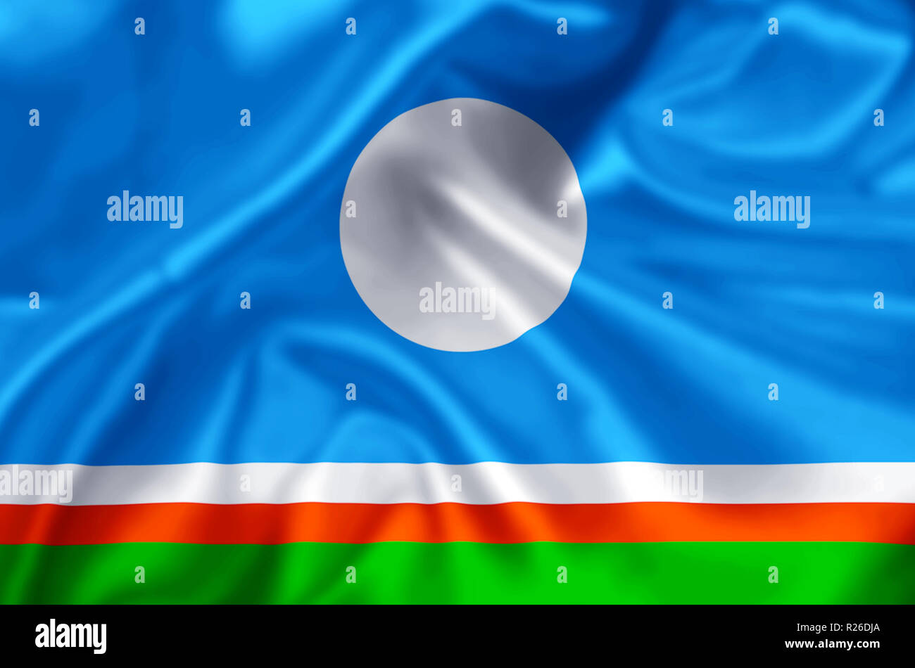 Sakha waving and closeup flag illustration. Perfect for background or ...