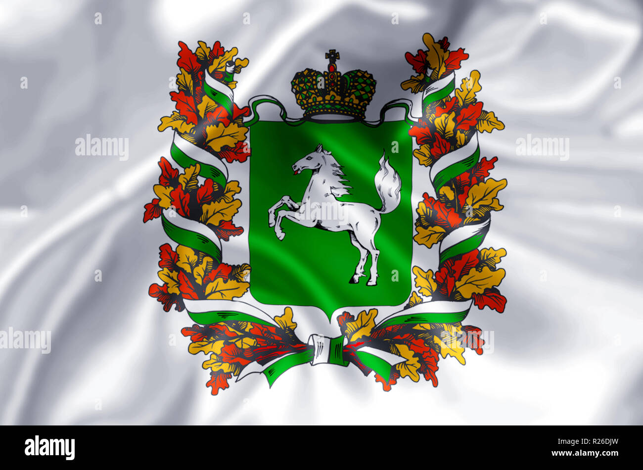 Tomsk waving and closeup flag illustration. Perfect for background or ...