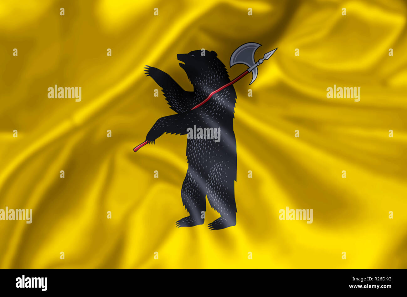 Yaroslavl waving and closeup flag illustration. Perfect for background ...