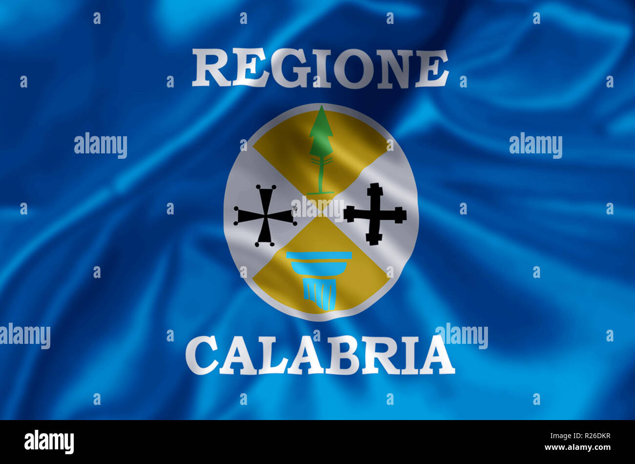 Calabria waving and closeup flag illustration. Perfect for background ...