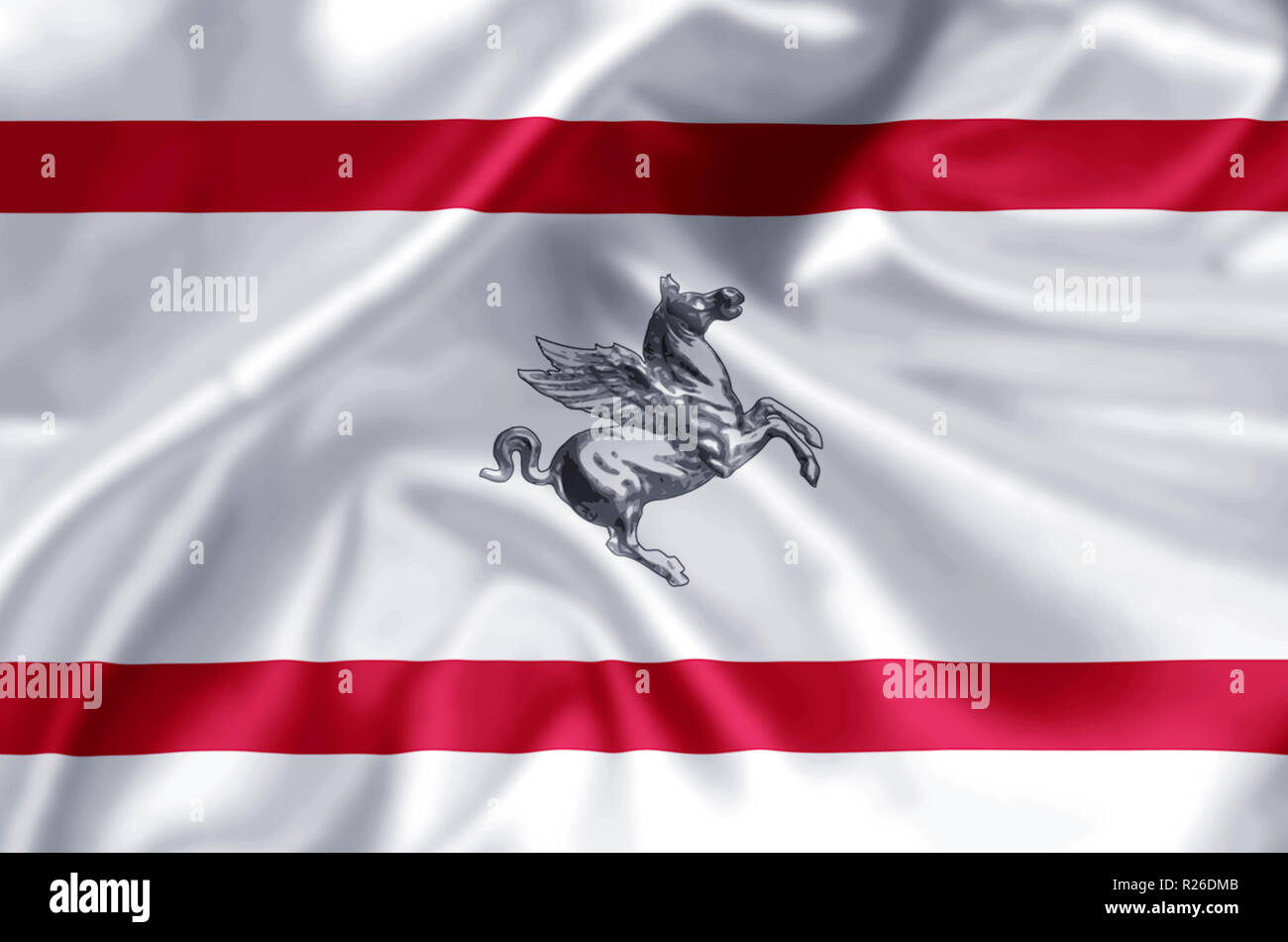 Tuscany waving and closeup flag illustration. Perfect for background or ...