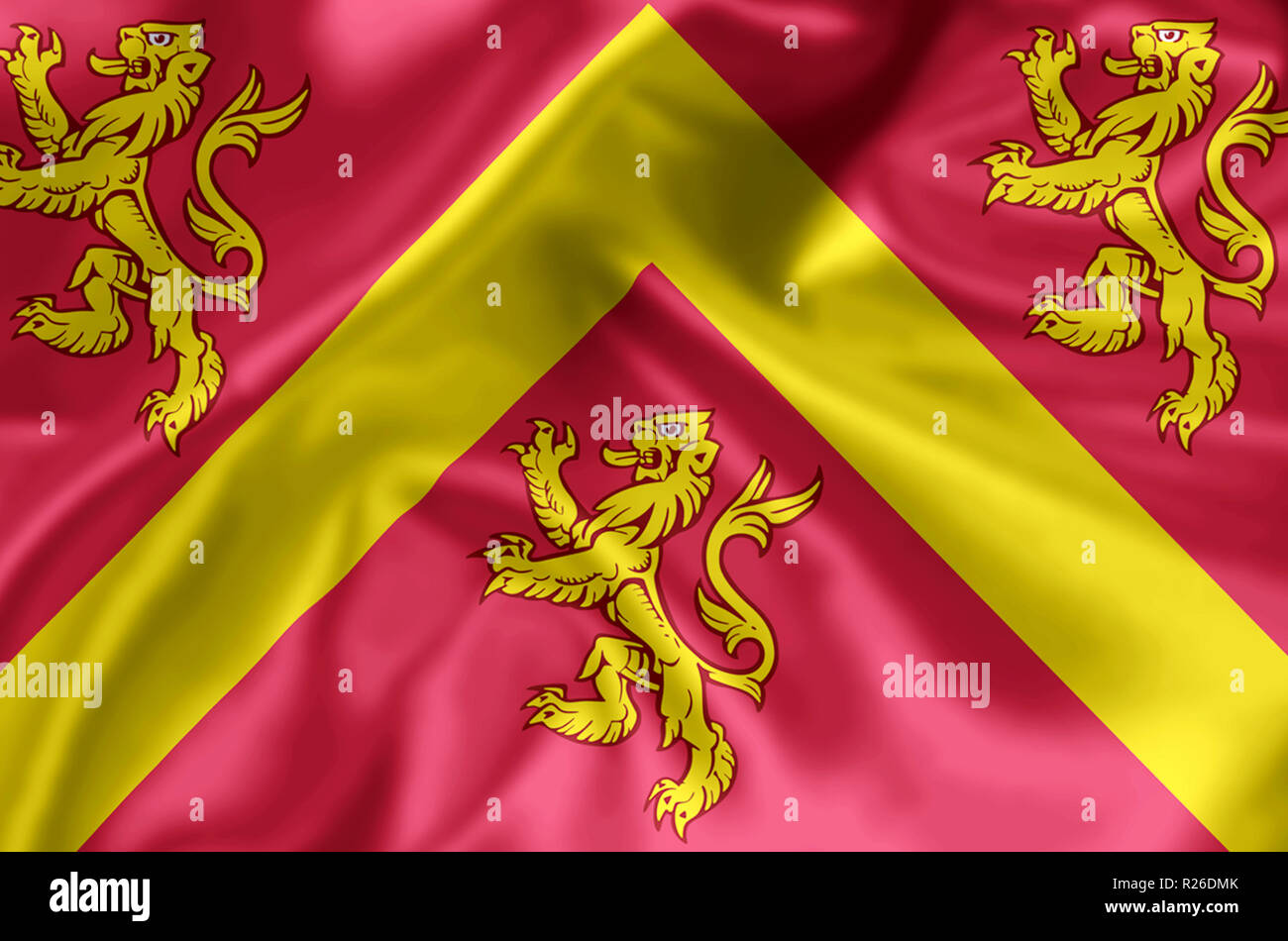 Anglesey waving and closeup flag illustration. Perfect for background ...