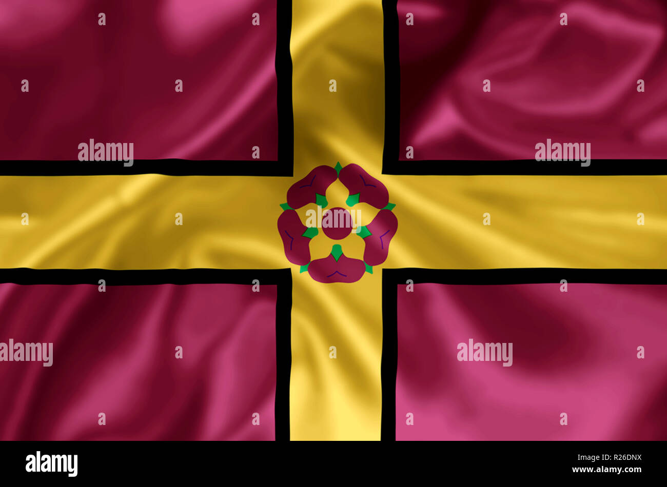 Northamptonshire waving and closeup flag illustration. Perfect for ...