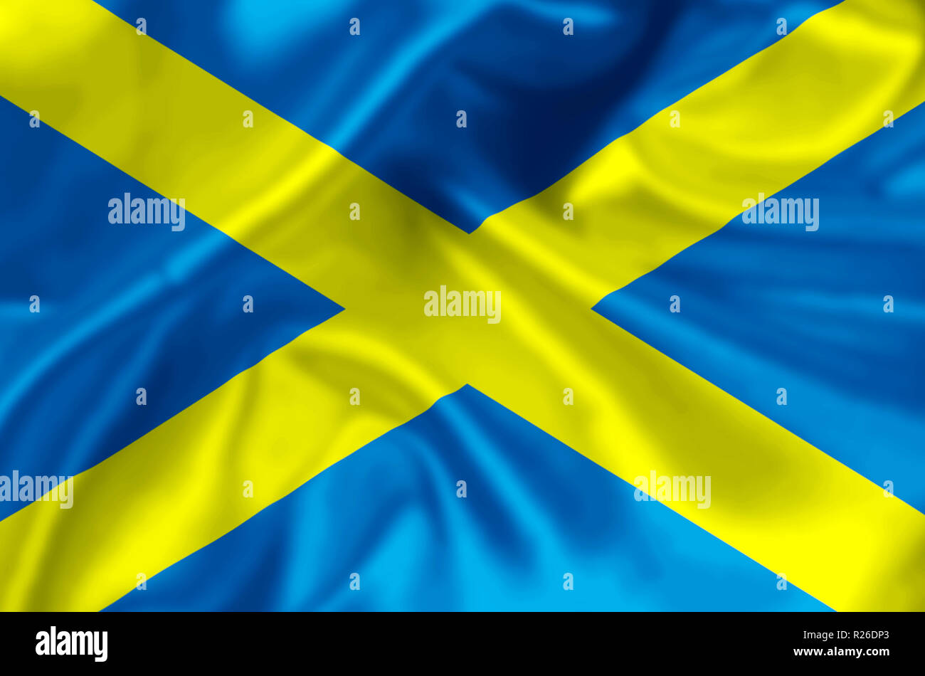 Saint Alban Cross waving and closeup flag illustration. Perfect for ...