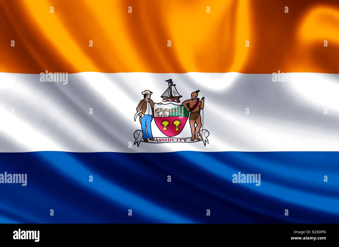 Albany New York waving and closeup flag illustration. Perfect for ...
