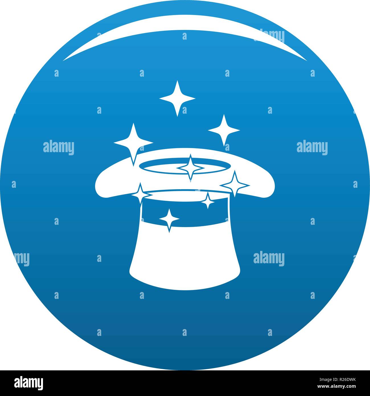 Hat with a star icon vector blue circle isolated on white background ...