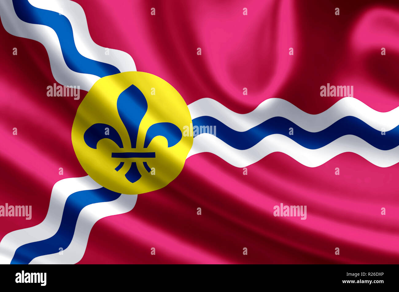 St. Louis Missouri waving and closeup flag illustration. Perfect for ...